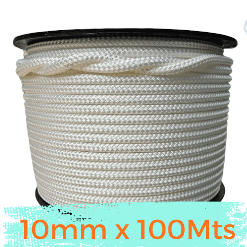 Marine Rope 10mm (Double Braid) — 100m Bulk Spool — Solid Colours ...